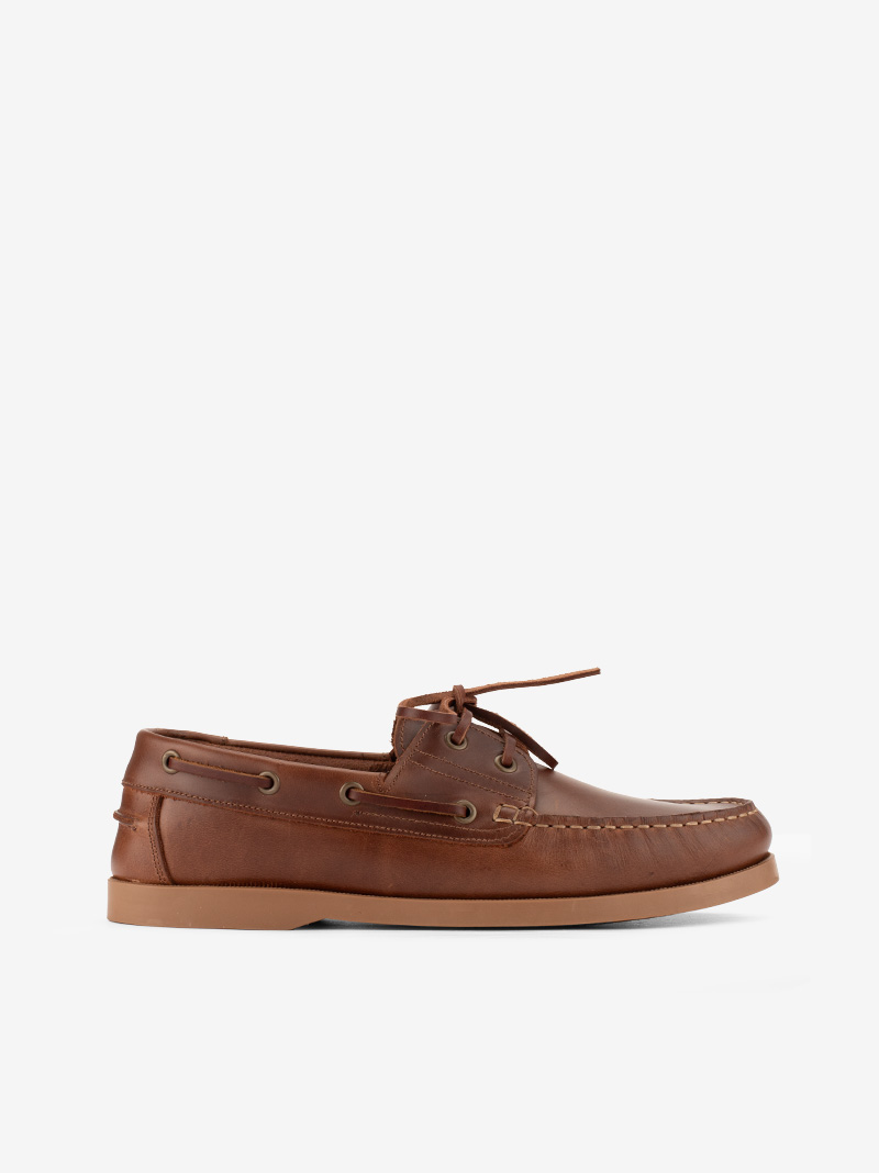 PULL UP LEATHER SAIL STYLE SHOES - Seaside | Online store